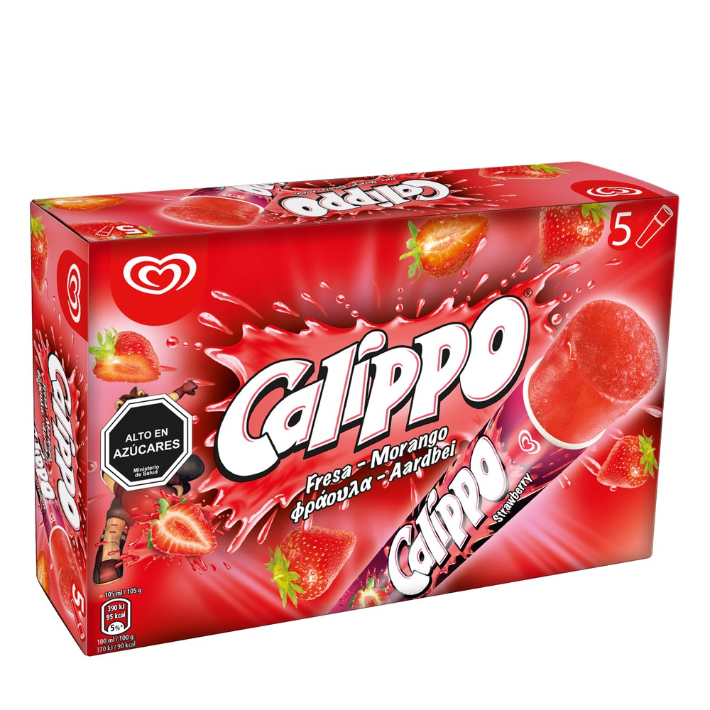 Helados: Calippo Frutilla 100ml